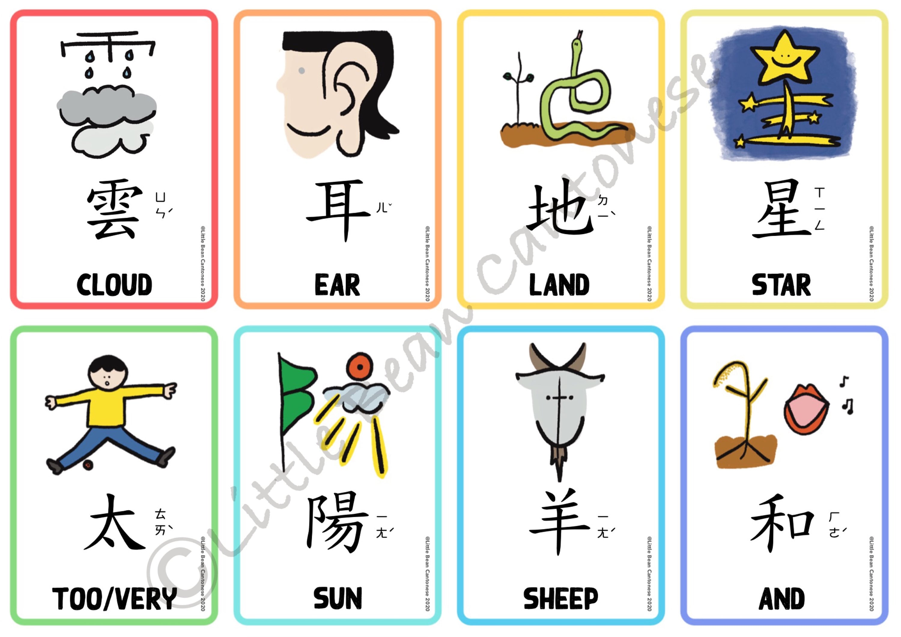 LBC1-160 Basic Chinese Words Digital Flashcards Set - Etsy