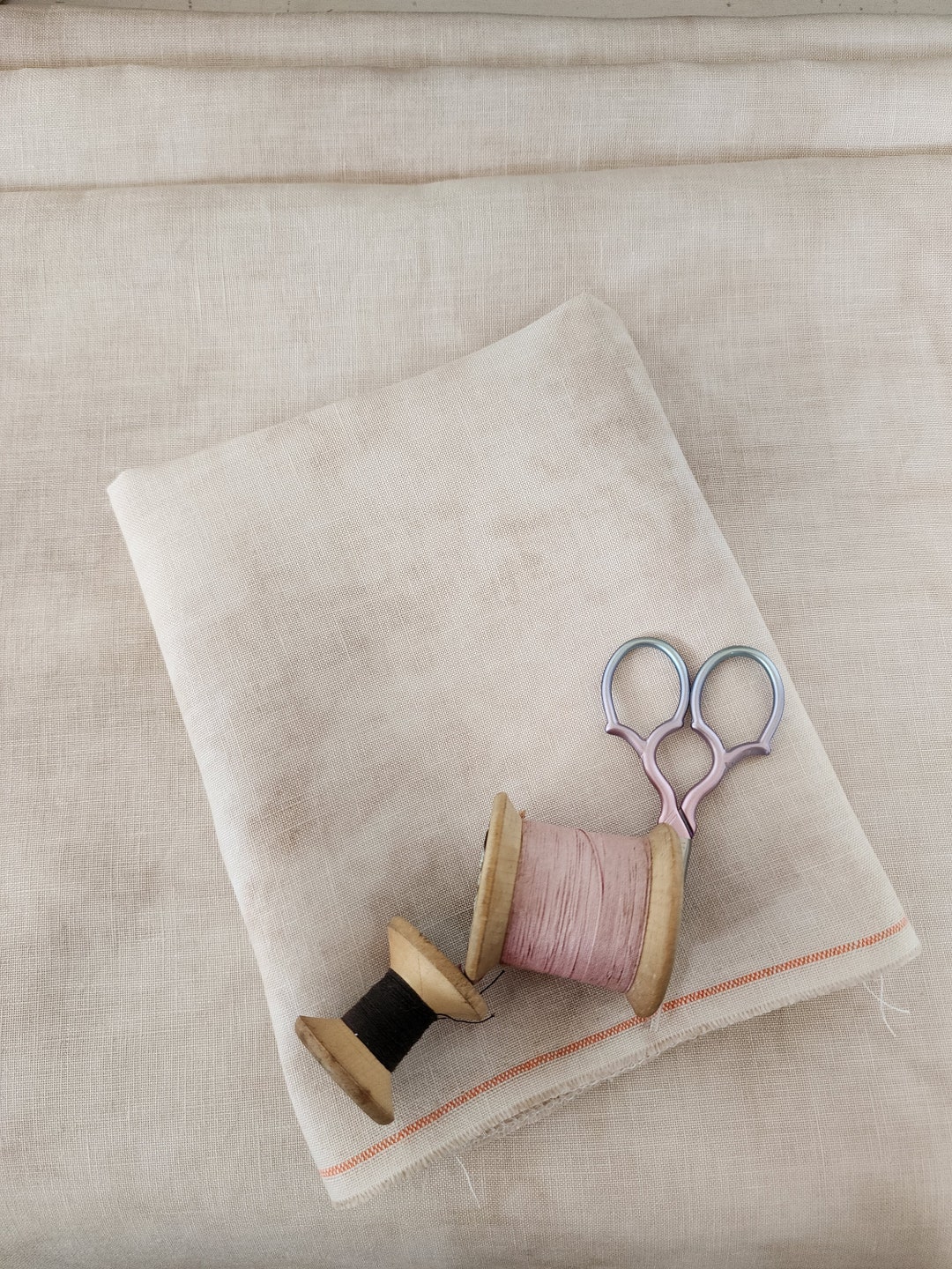 46 Count "false Starter" Hand Dyed Linen for Cross Stitch or Embroidery ...