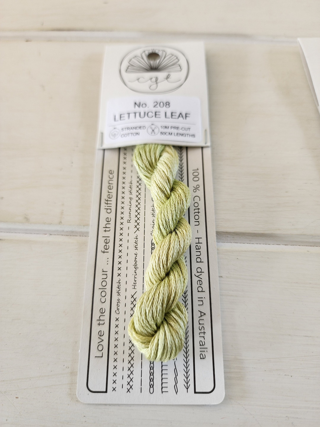 Lettuce Leaf 208- Cottage Garden Thread 10m Pre Cut 50cm Lengths - Etsy