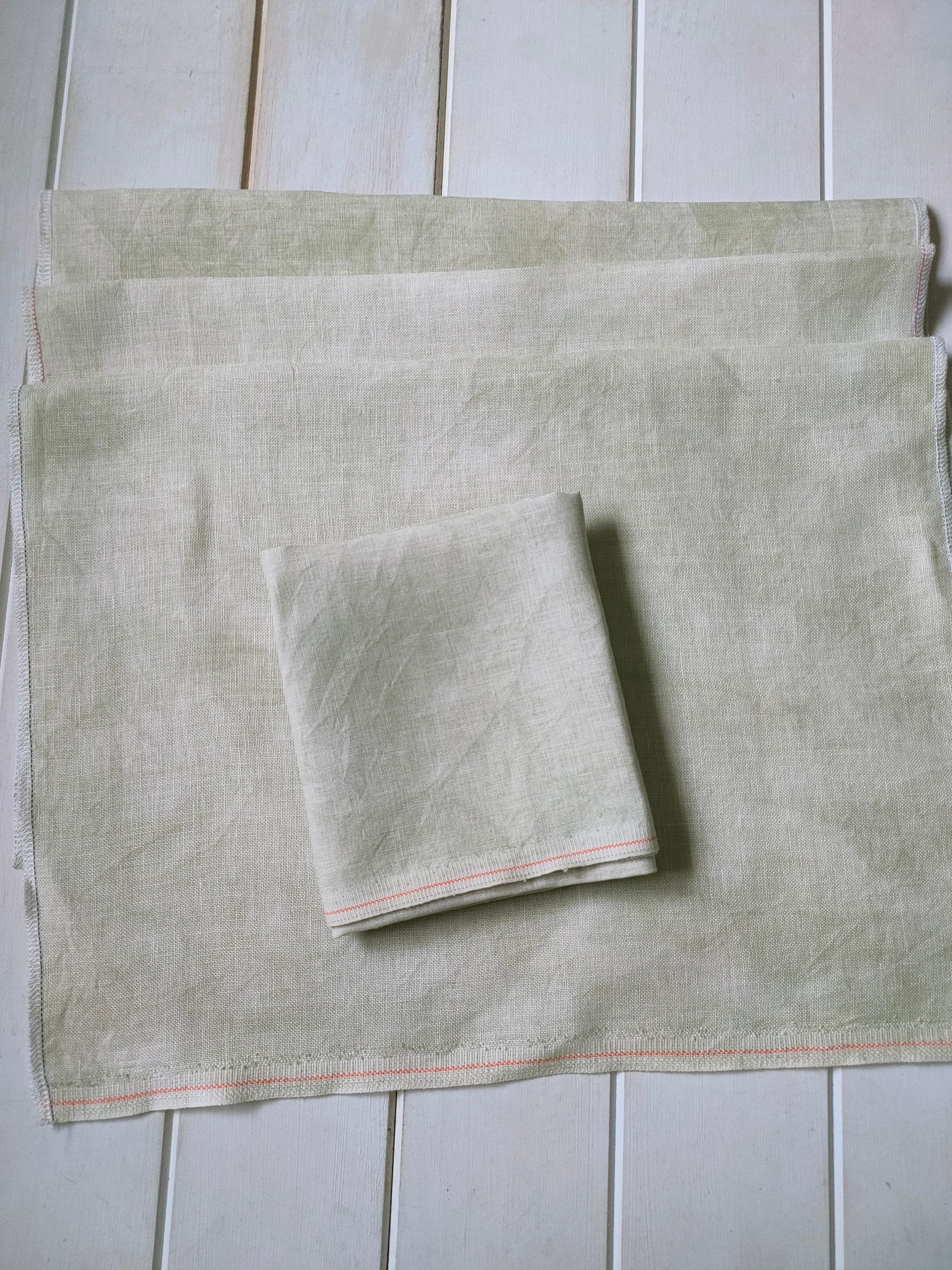 Hand Dyed "french Pear" Linen for Cross Stitch or Embroidery Zweigart ...