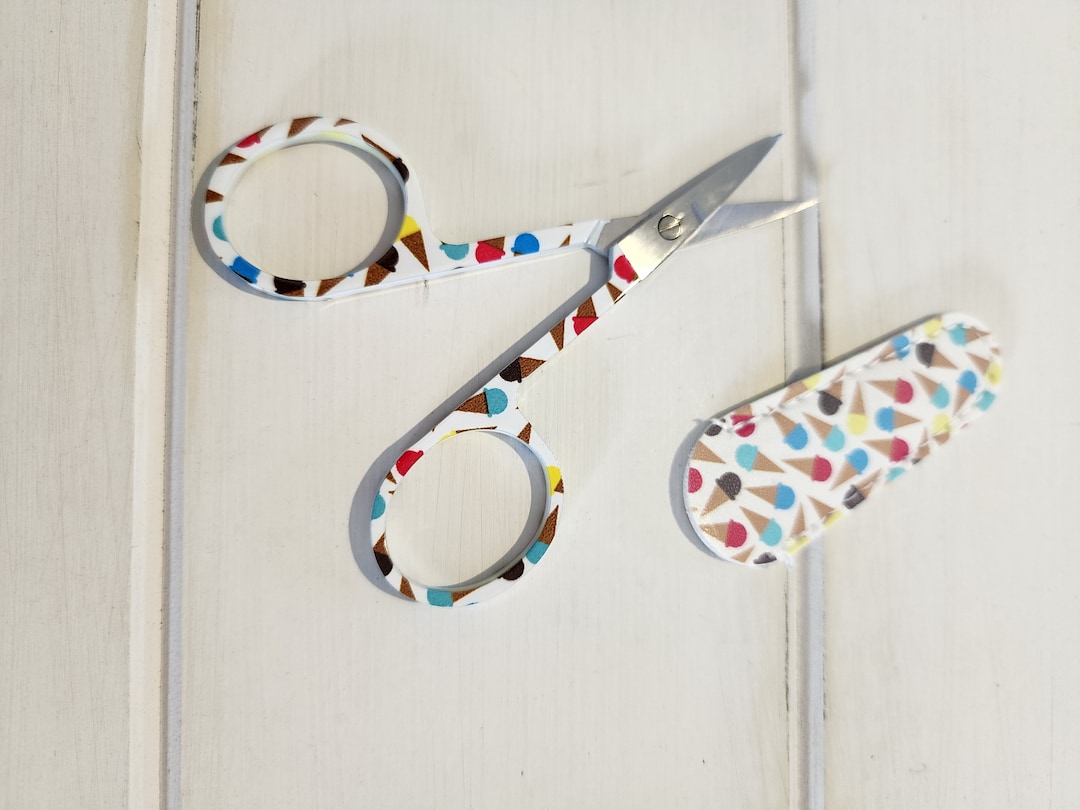 Ice Cream Cones Handled Embroidery Scissors With Matching Leather ...