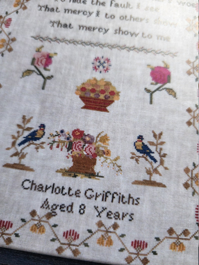 Charlotte Griffiths Sampler by Little Robin Designs - Etsy Australia