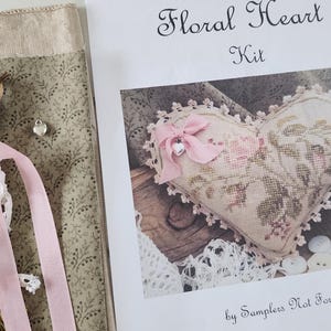 KIT - Floral Heart - Samplers Not Forgotten - Etsy