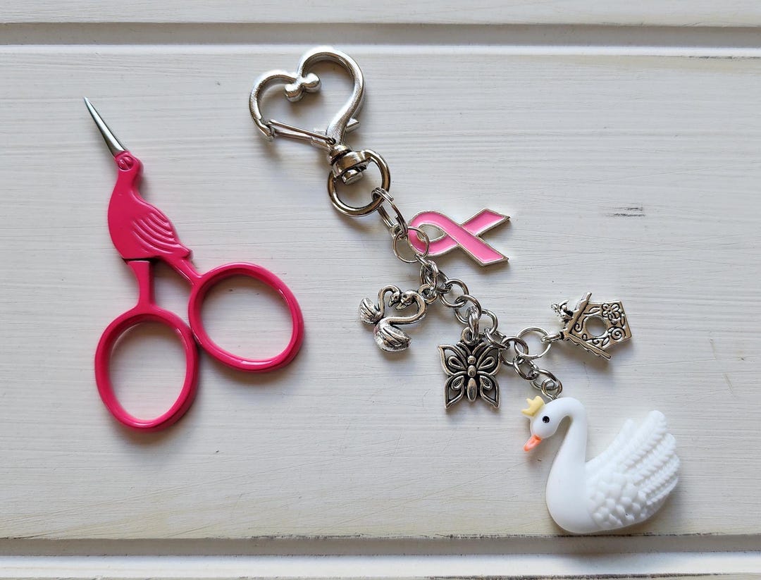 Dutch Redwork Duo Collection Scissor Fob Antique Silver Needlework ...