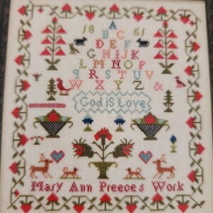 Mary Ann Preece 1851 Hands Across the Sea Samplers - Etsy