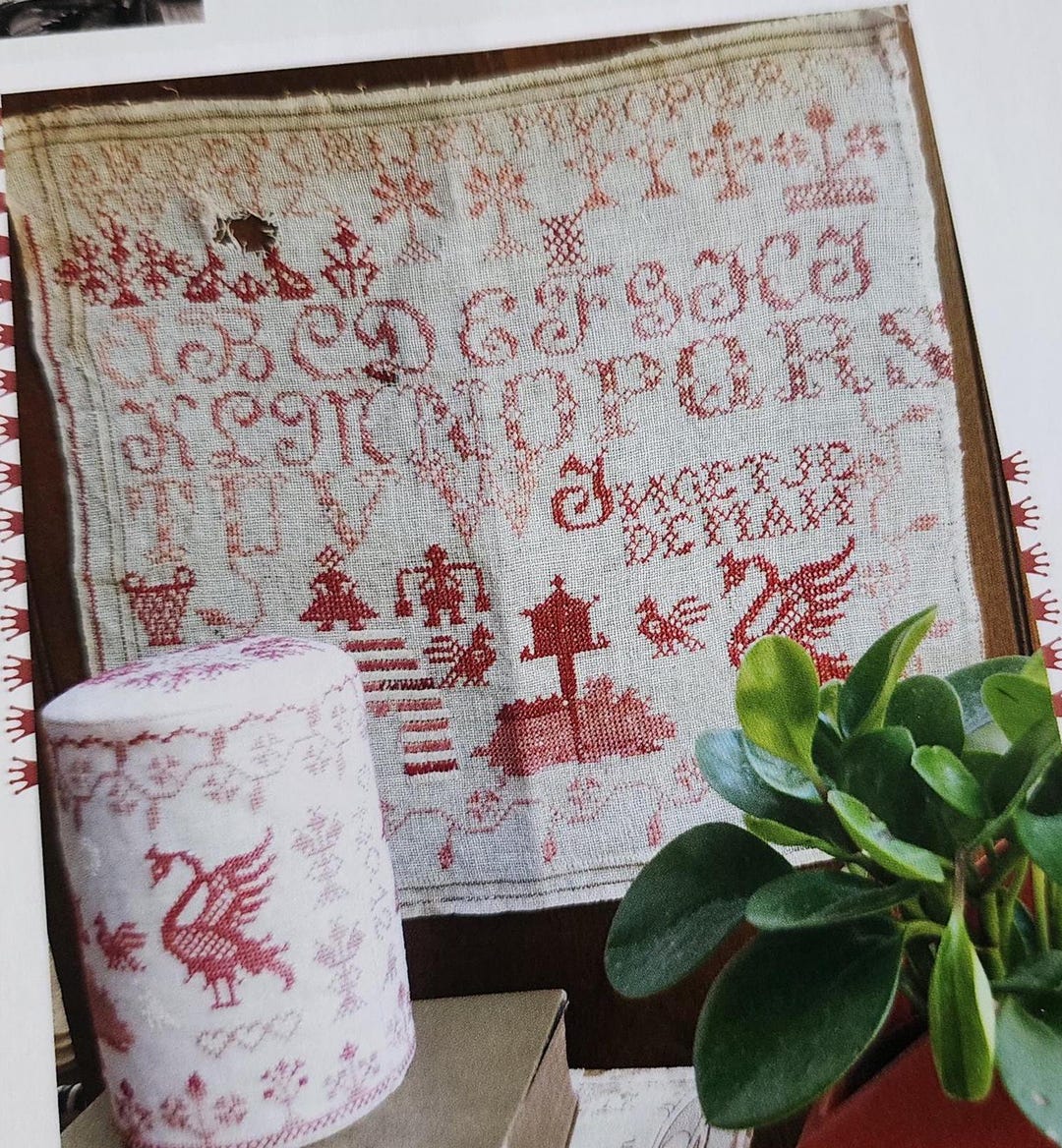 Exclusive Chart Dutch Redwork Duo - Mojo Stitches - Etsy
