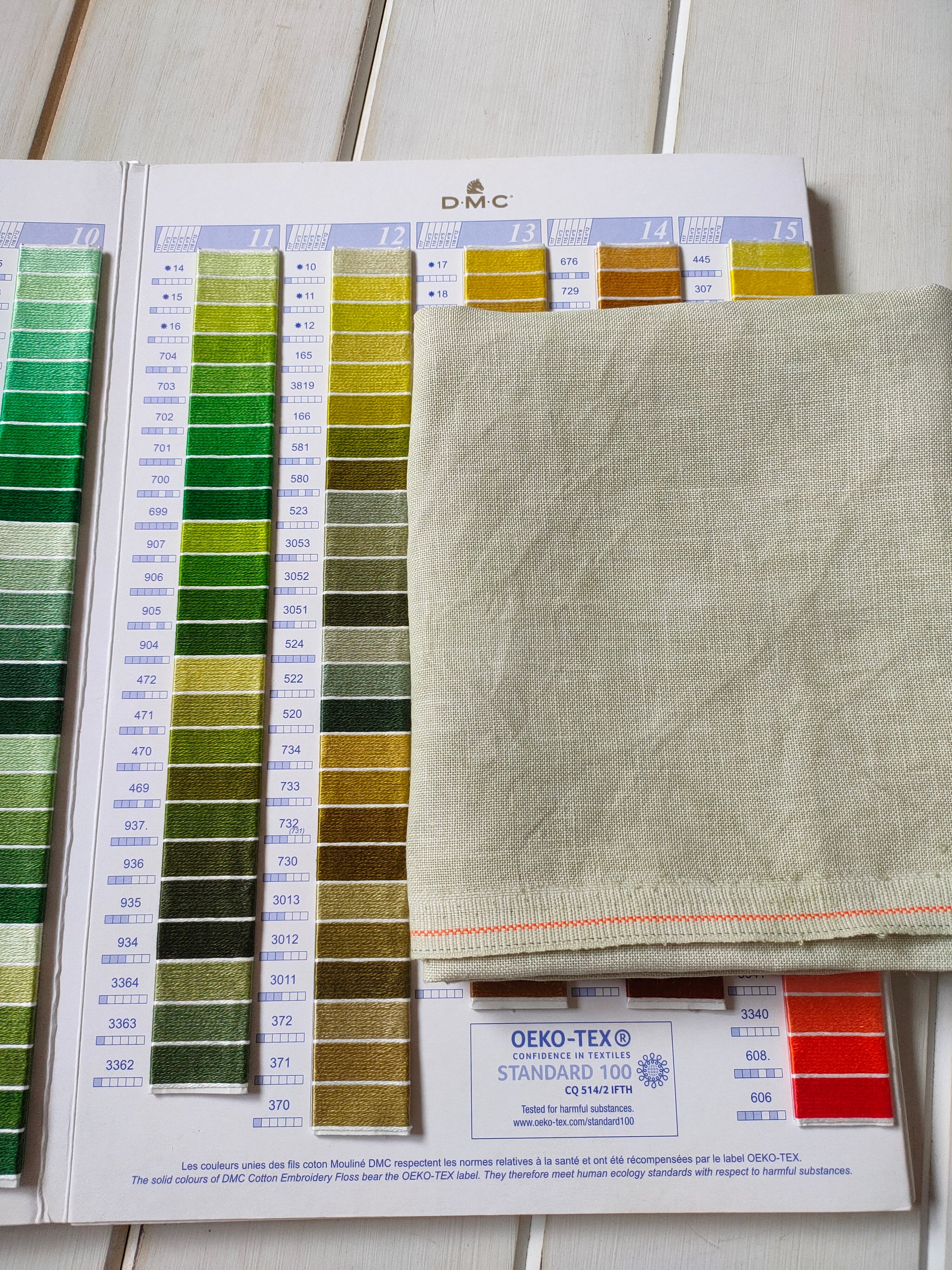 Hand Dyed french Pear Linen for Cross Stitch or - Etsy