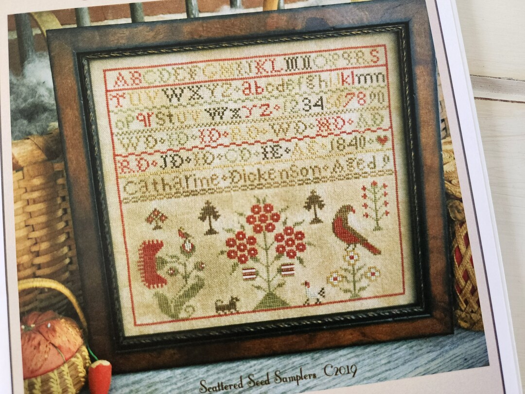 Catharine Dickenson 1840 - Scattered Seeds Samplers - Etsy
