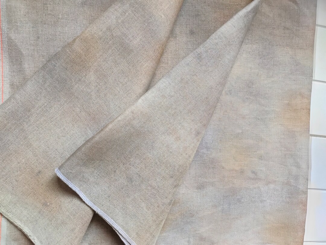 46 Count "decrepit" Hand Dyed Linen for Cross Stitch or Embroidery ...