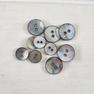 Mother of Pearl Shell Buttons 2 Sizes Pack of 10 - Etsy