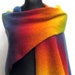 Knitted Triangle 100% Sheep Wool Warm Winter Shawl, Kauni Gradient Yarn ...