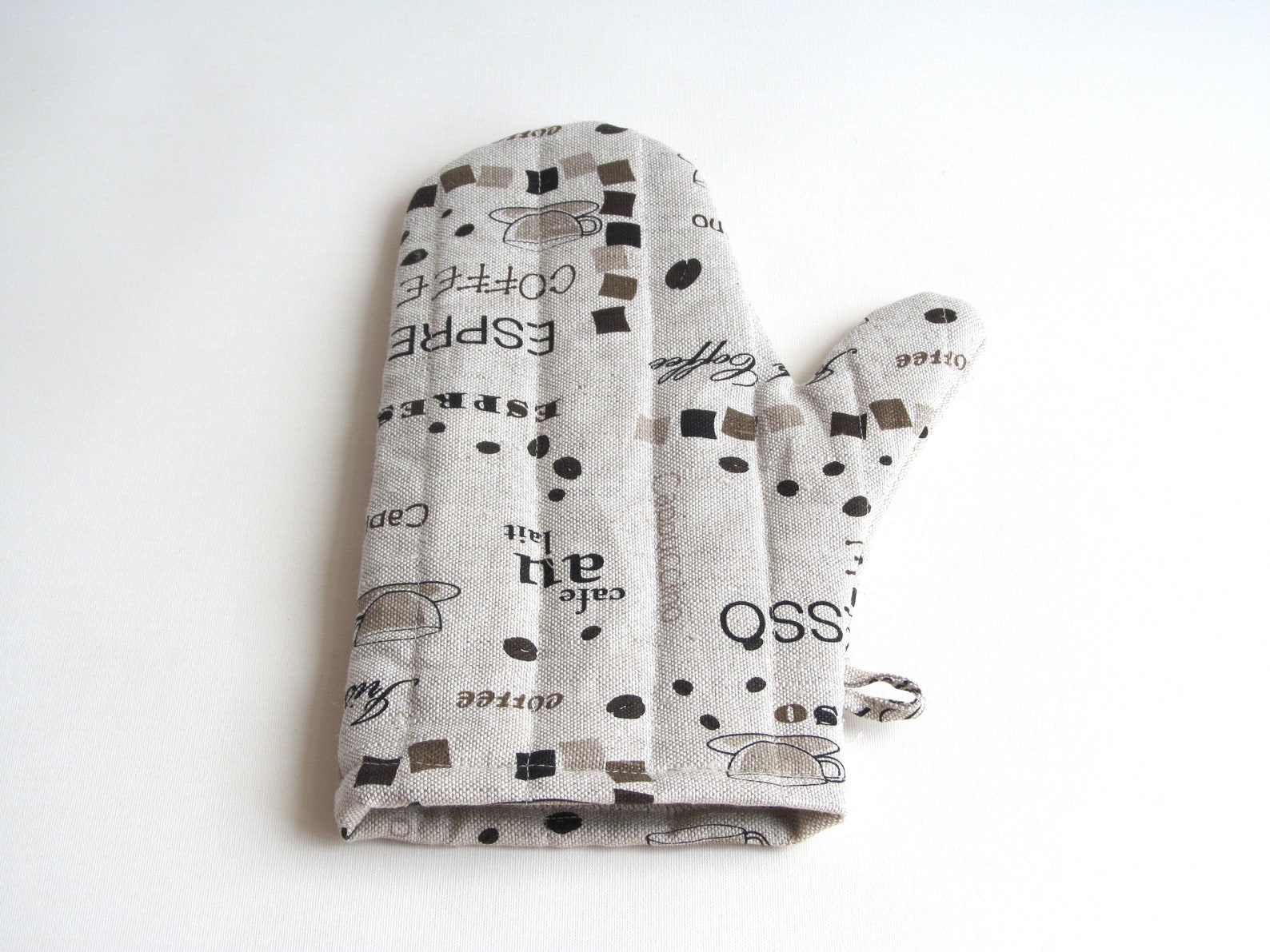 Handmade Linen Kitchen Oven Mitts Linen set of 2, Kitchen Mitten With ...