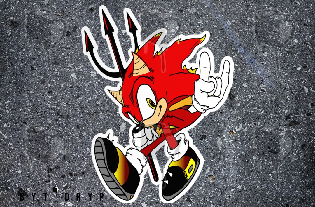 Hell Hog Vinyl Sticker: Devil Sonic Decal - Etsy