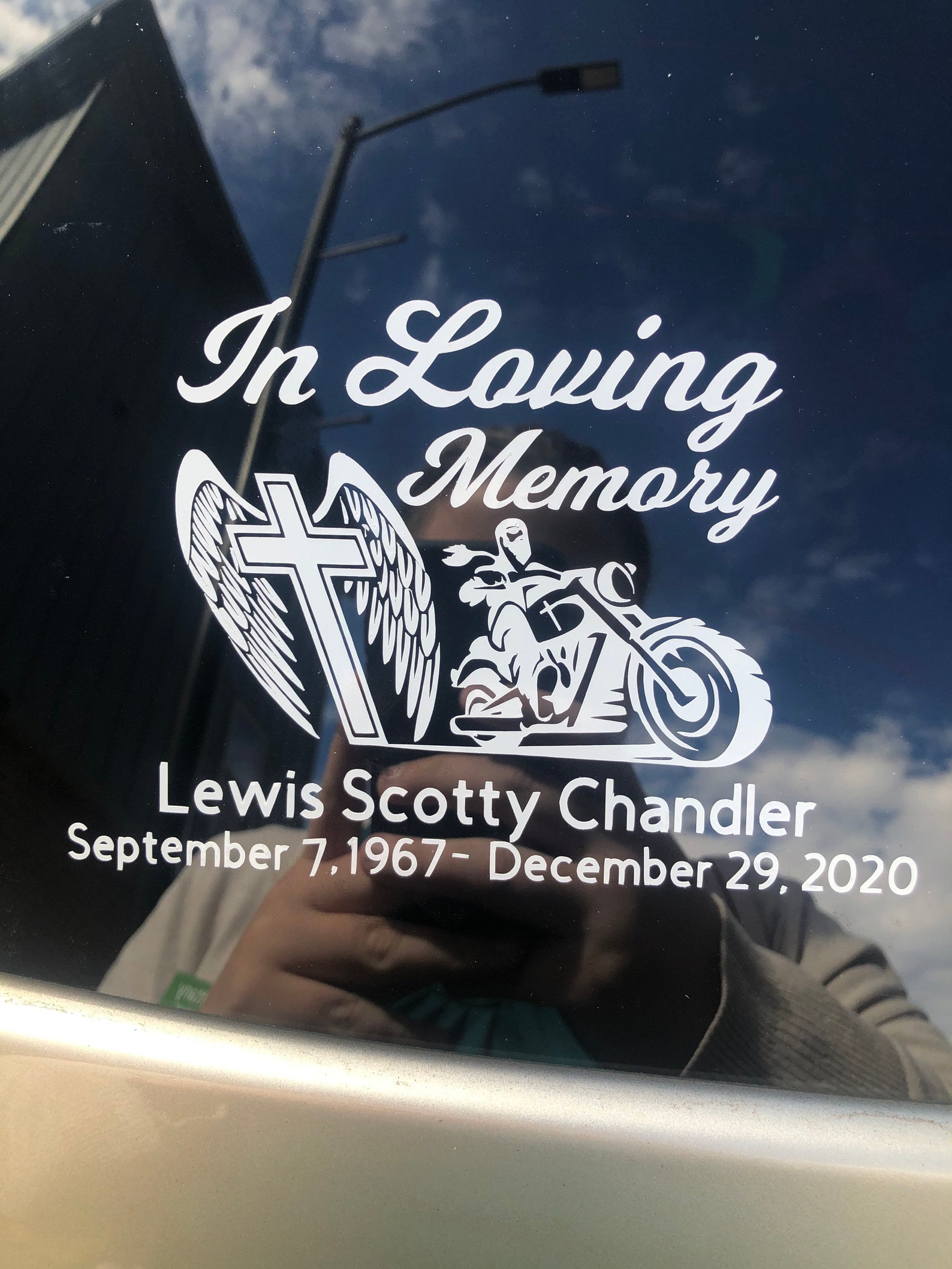 Motorcycle in Loving Memory Car Decal - Etsy Australia