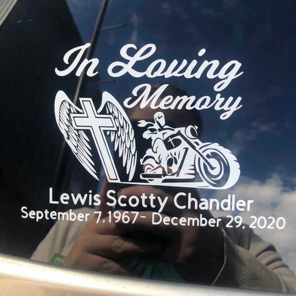 Motorcycle in Loving Memory Svg - Etsy
