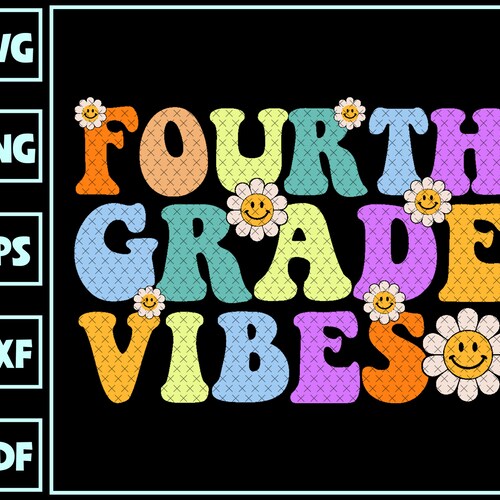 Fourth Grade PNG Image Back to School 4th Grade Design - Etsy