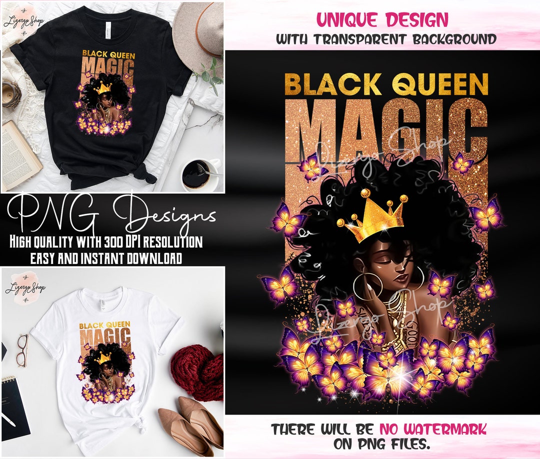 Black Queen Magic PNG, Afro Black Girl PNG, Black Women Quotes PNG ...