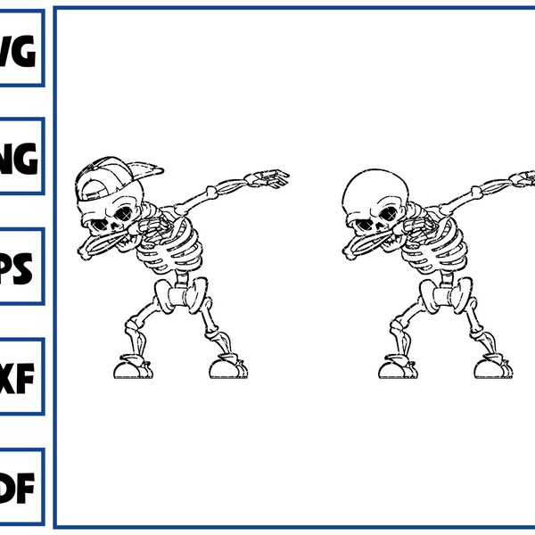Dabbing Skeleton Svg - Etsy