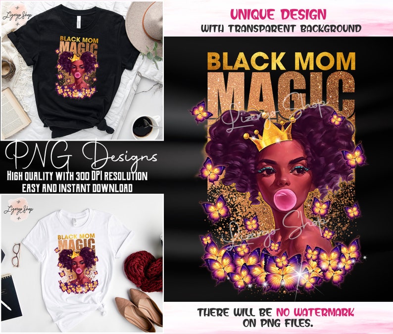 Black Mom Magic PNG Afro Black Girl PNG Black Women Quotes - Etsy