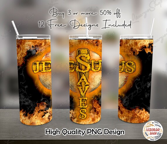 Jesus Saves Baseball 20 Oz Skinny Wrap Sublimation - Etsy