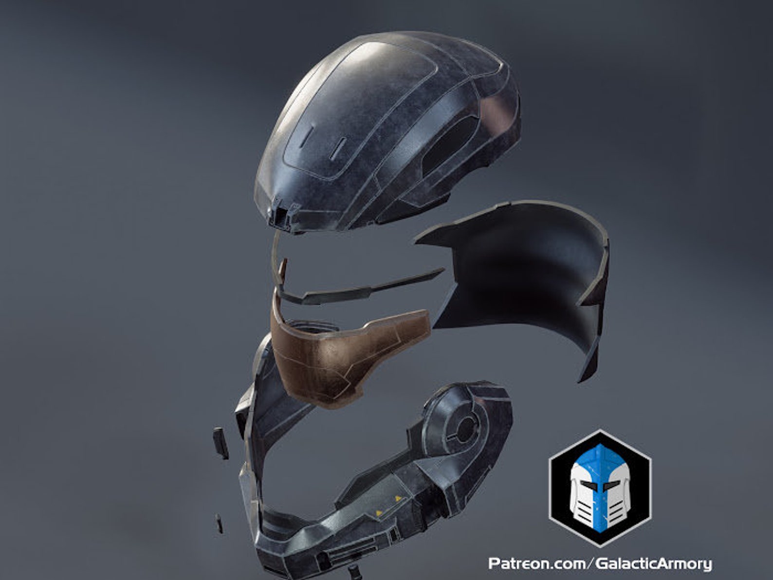 Custom 3d-printed Halo Noble 6 Helmet - Wearable Full-size Replica ...