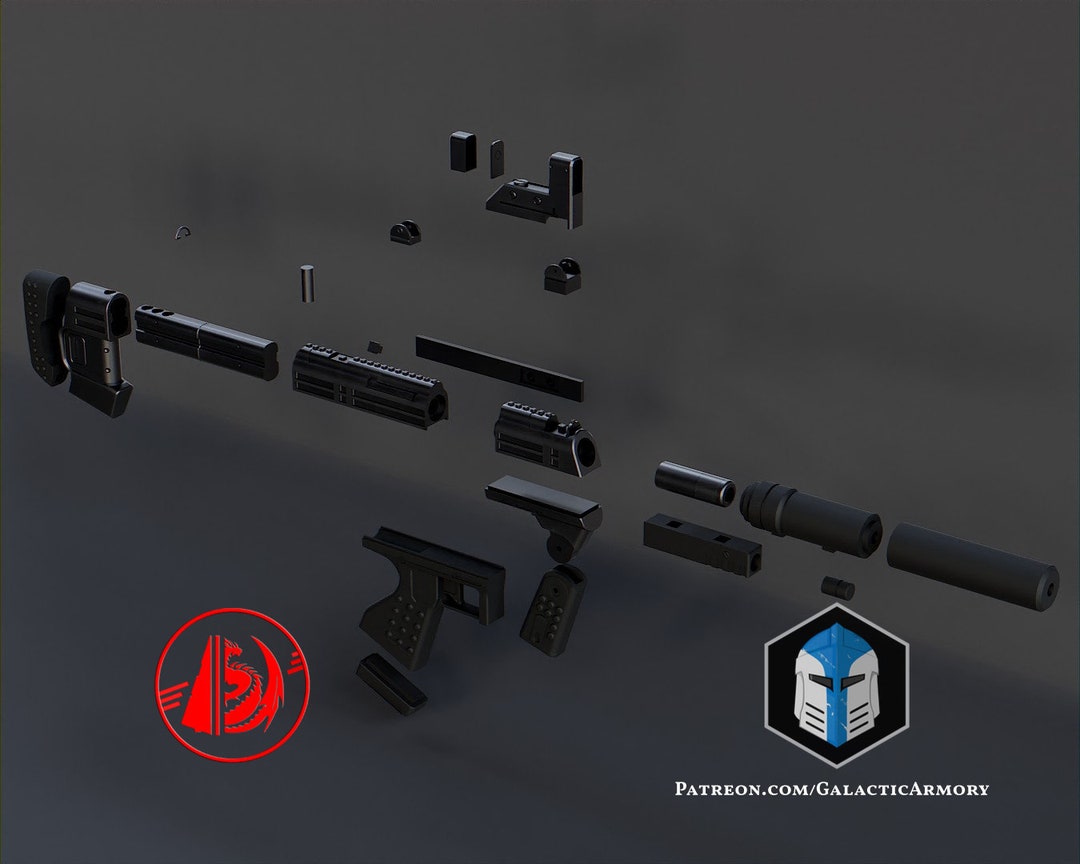 Halo ODST SMG Prop Raw 3D Print Kit - Etsy