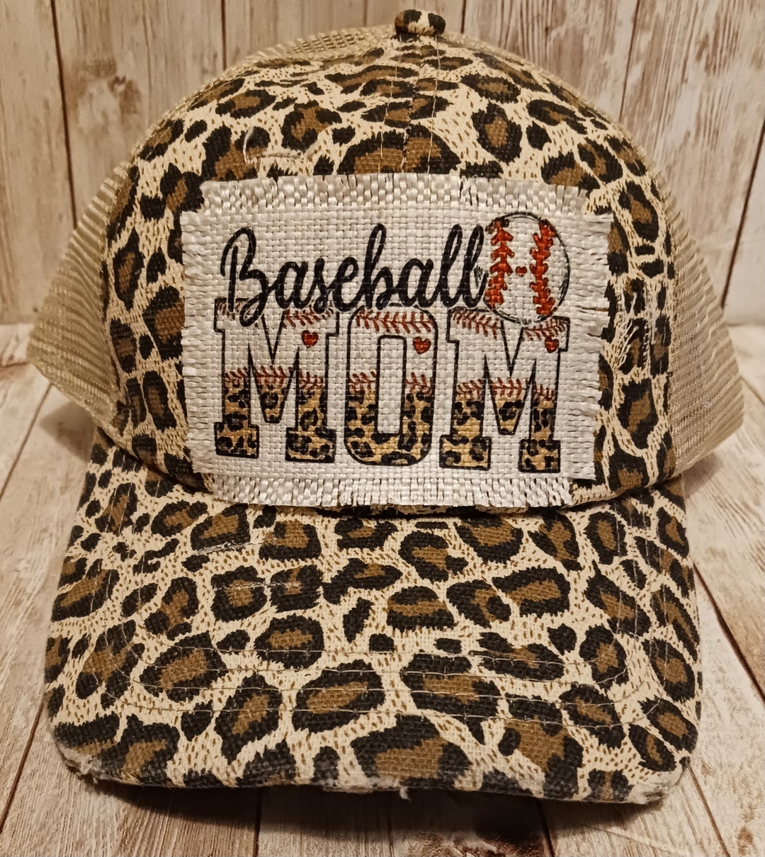 Baseball Mom | Leopard Print | Baseball Cap | Trucker Hat - Etsy