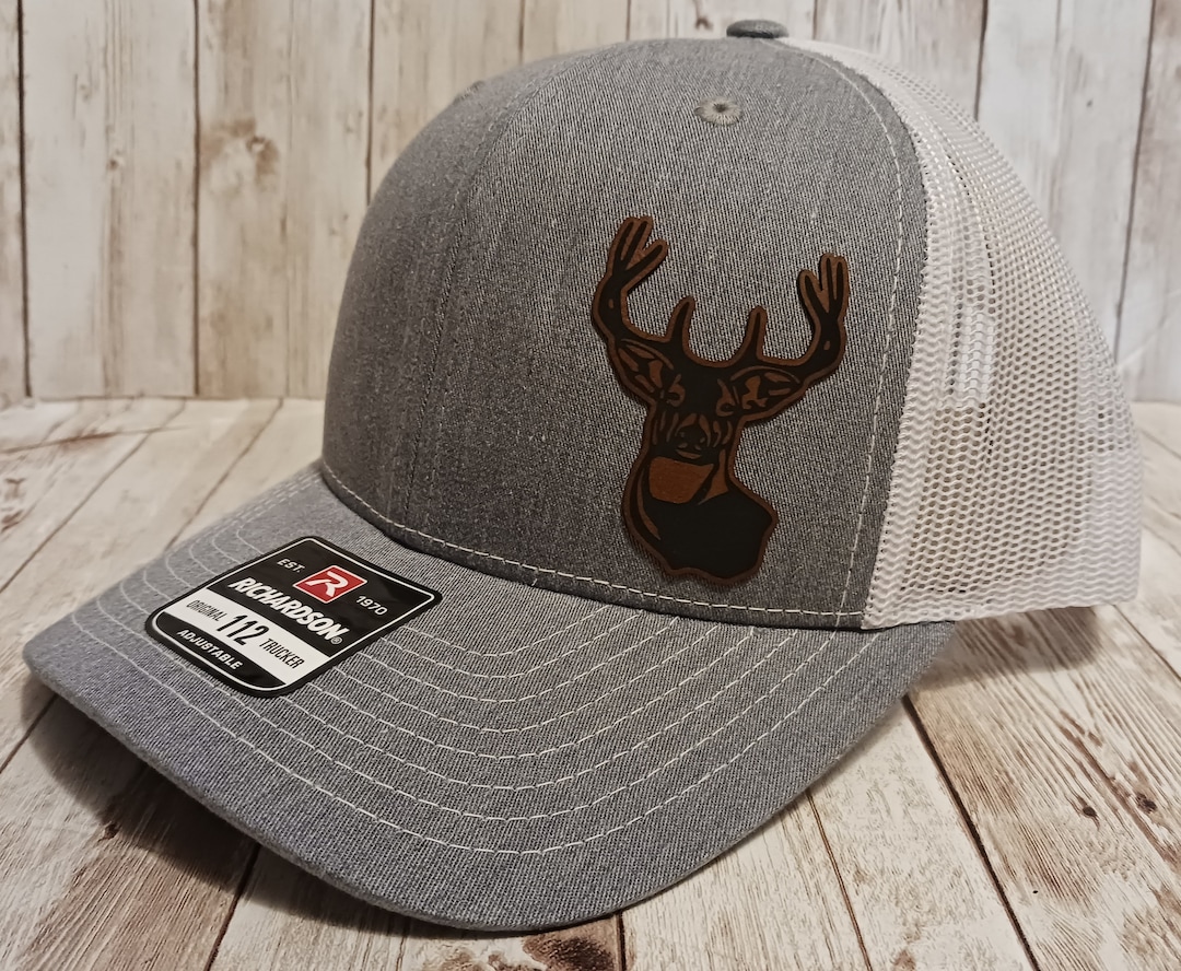 Deer Trucker Hat | Leather Patch | Hunting - Etsy
