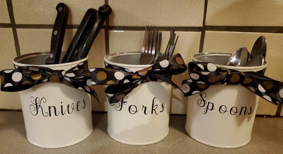 Handpainted Cans/home Decor - Etsy