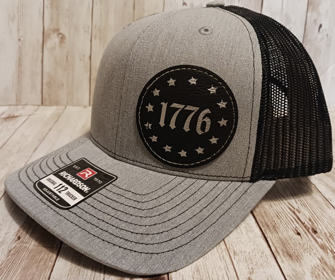 1776 Trucker Hat | Round Leather Patch | - Etsy