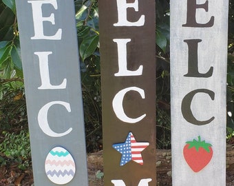 18 Inch Interchangeable Welcome Sign - Etsy