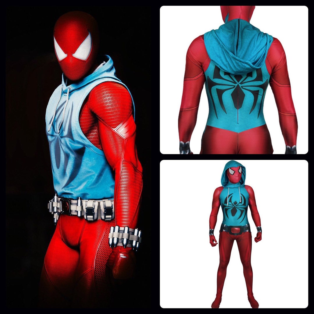 Scarlet Ben Rilley Spider Spider Suit Cosplay Costumedetached Mask ...