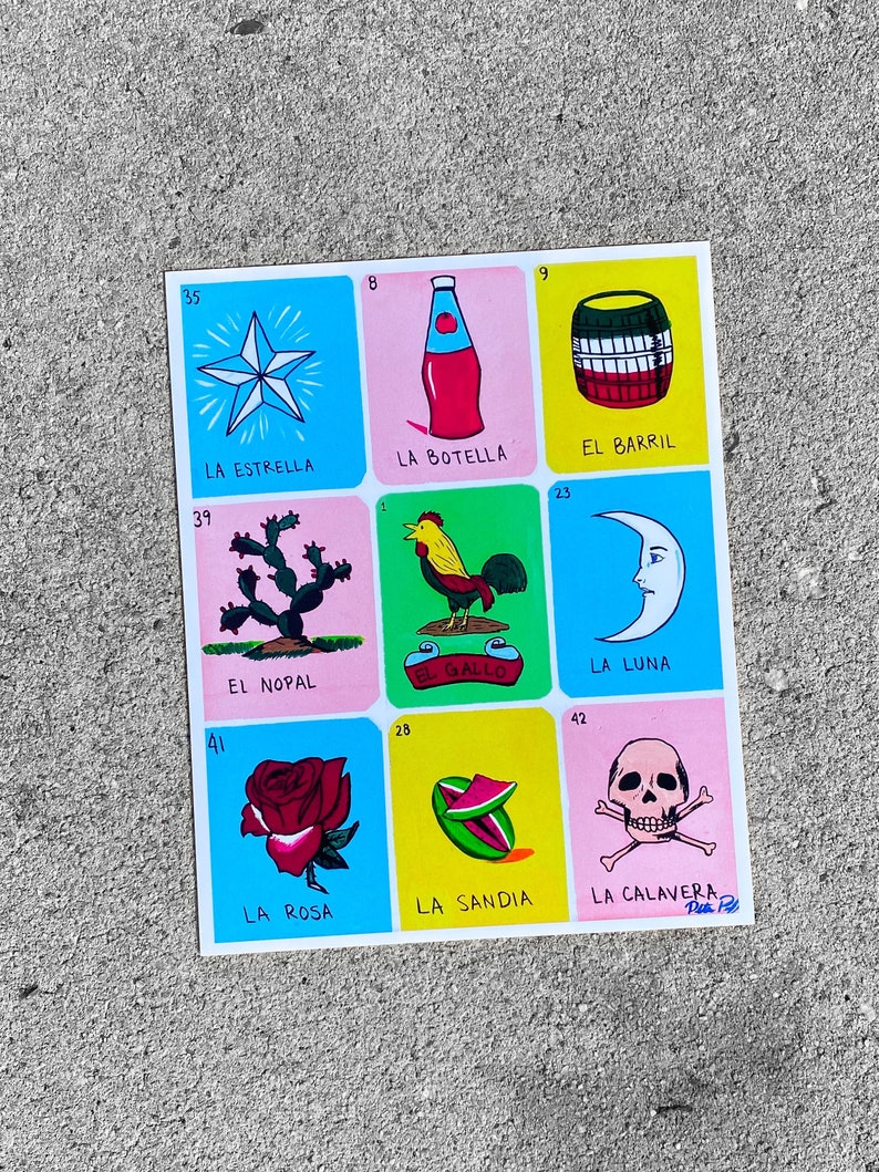 Loteria Painting - Print - Etsy