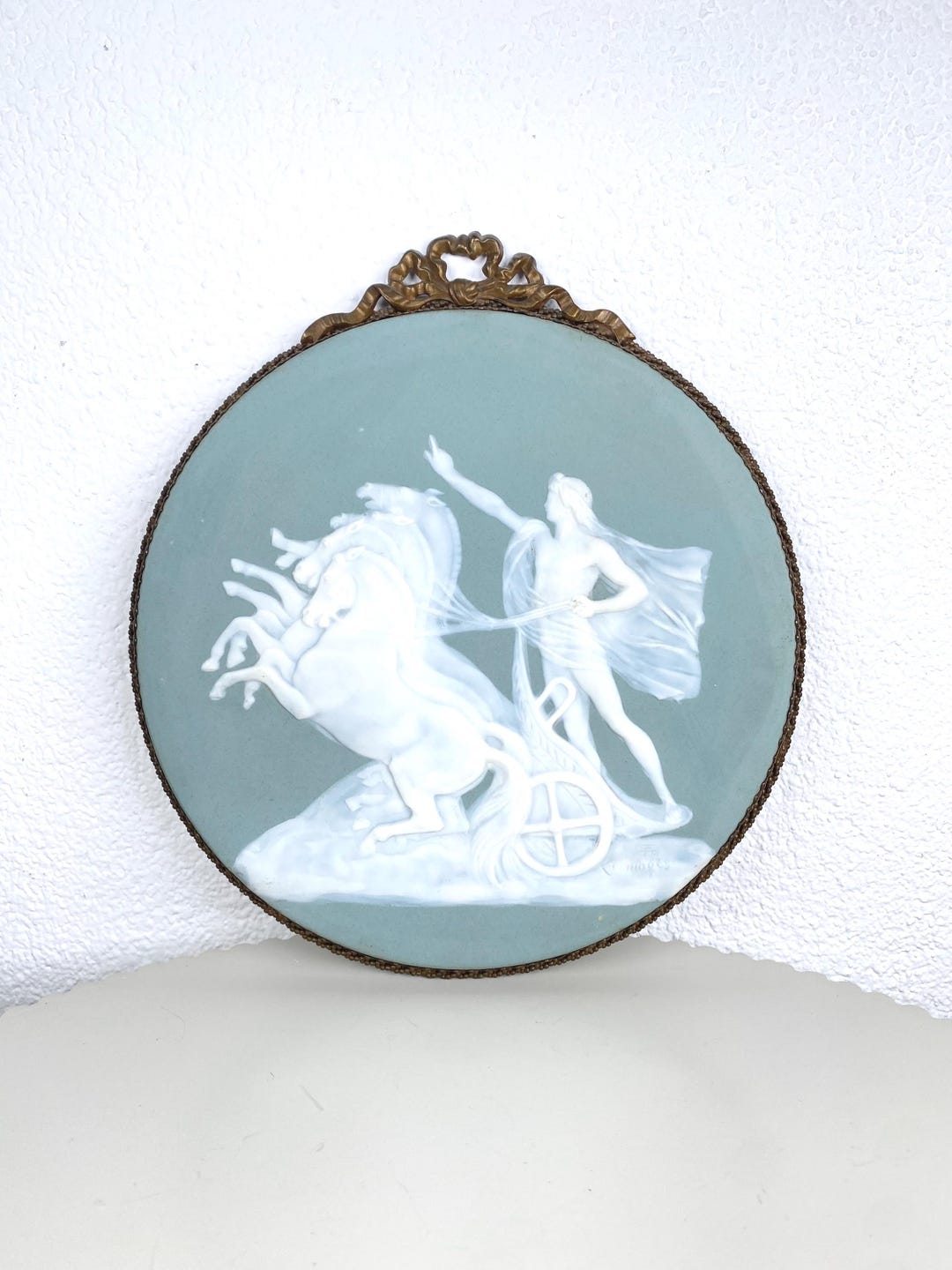Antique Limoges France Camille Tharaud Porcelain Plaque Baby Blue Wall ...