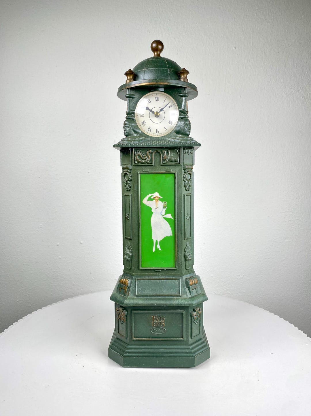 Vintage Persil Antique Street Clock Statue – Henkel Retro Green ...