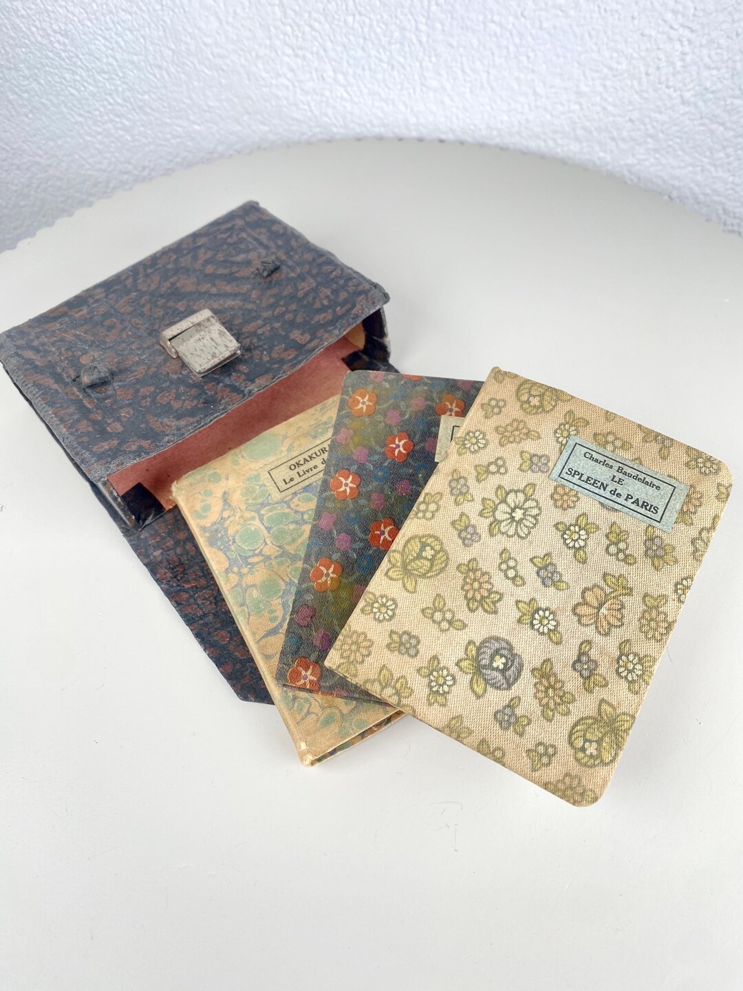 Antique French Miniature Book Set With Box — 1930s “bibliothèque ...