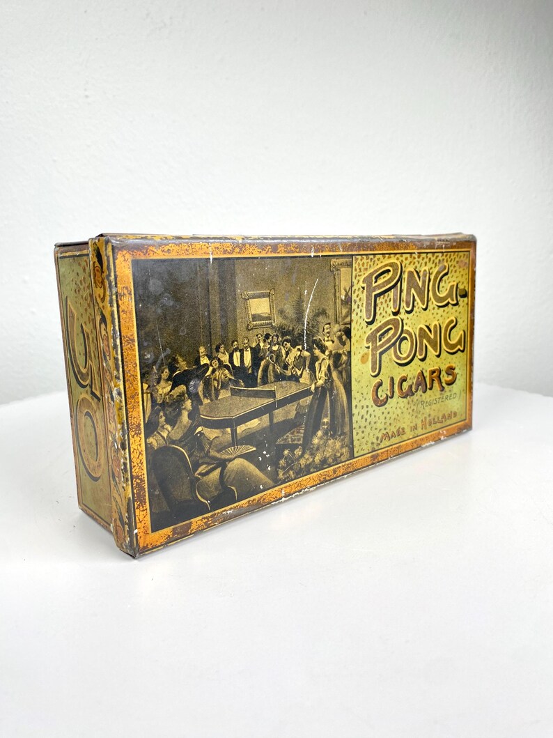 Rare Dutch Vintage / Antique Cigar Tin Case - 'ping-pong' by Cigar ...