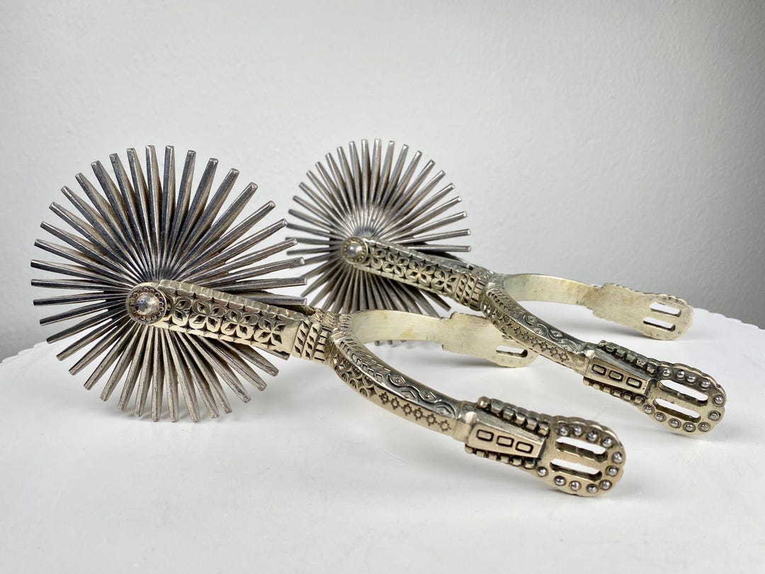 Large Chilean Huaso Steel Spurs / Espuelas De Acero - Heavy South ...