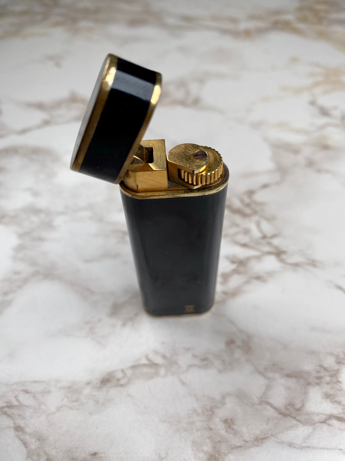 Vintage Cartier Lighter 1980s Luxury Black Lacquer & Gold-plated With ...