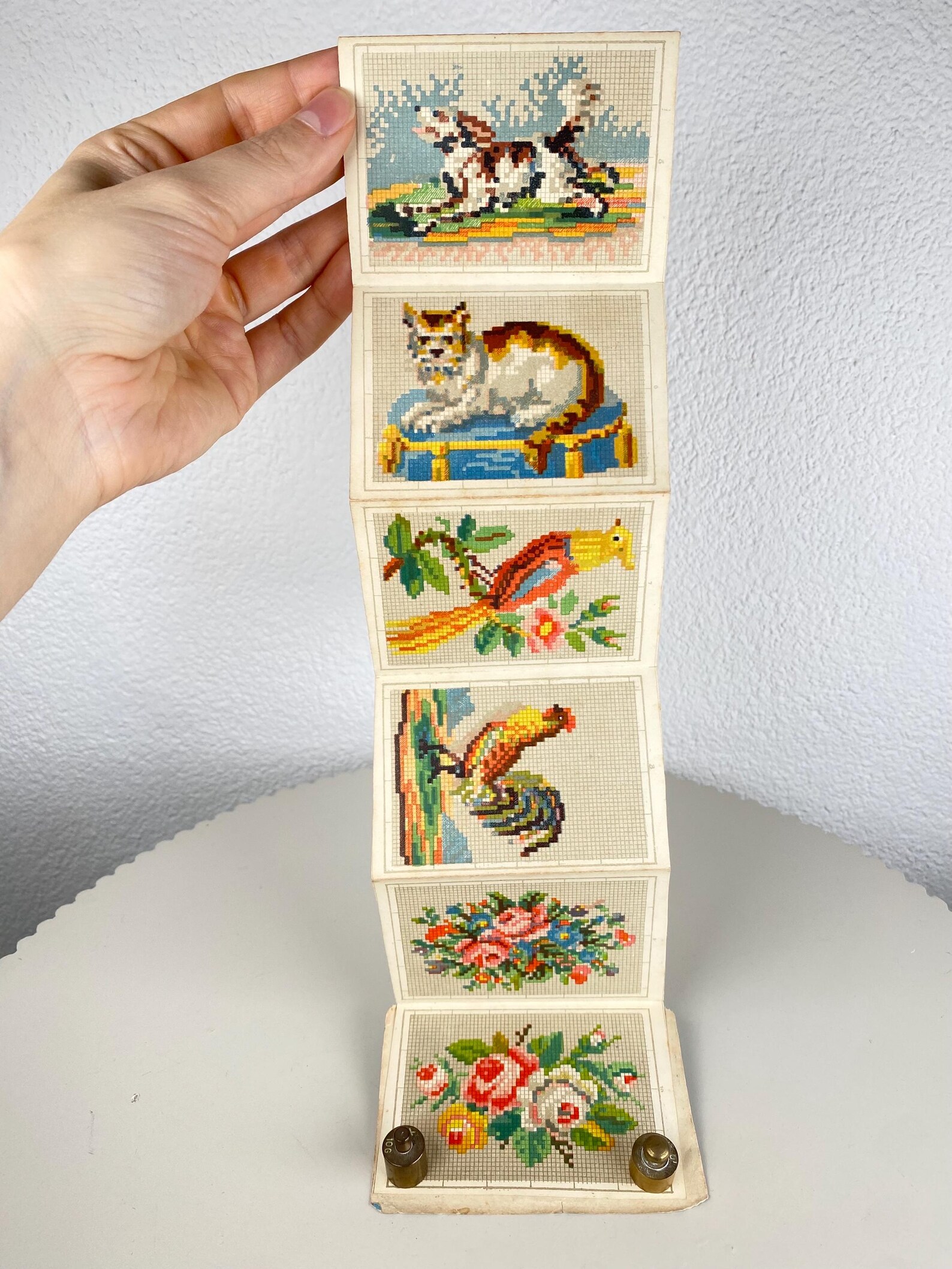 Small Antique French Cross Stitch Pattern Book 1800s Paris Cross Stitch ...