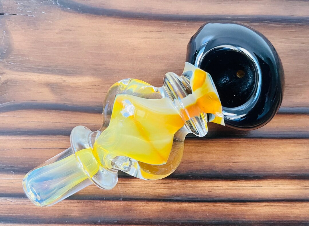 Ebony Twisted Craze Handblown Glass Collectible Tobacco Glass Pipe - Etsy