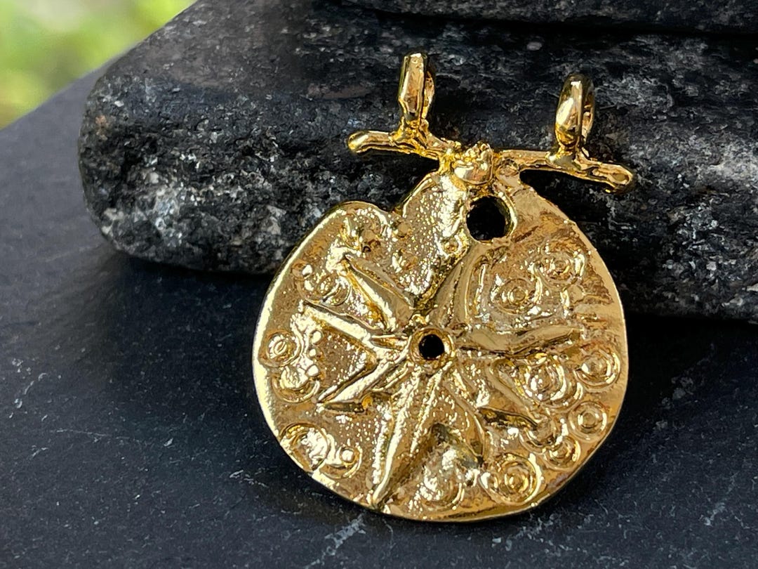Ancient Sun Pendant, Sumerian Amulet, Old Historical Talisman Medallion ...