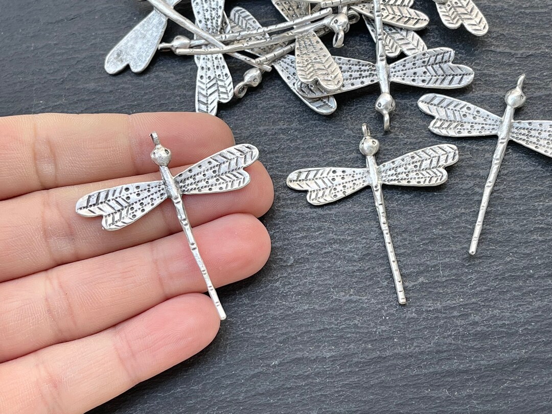 1 Dragonfly Pendant Silver Plated Skimmer Turkish Jewellery - Etsy