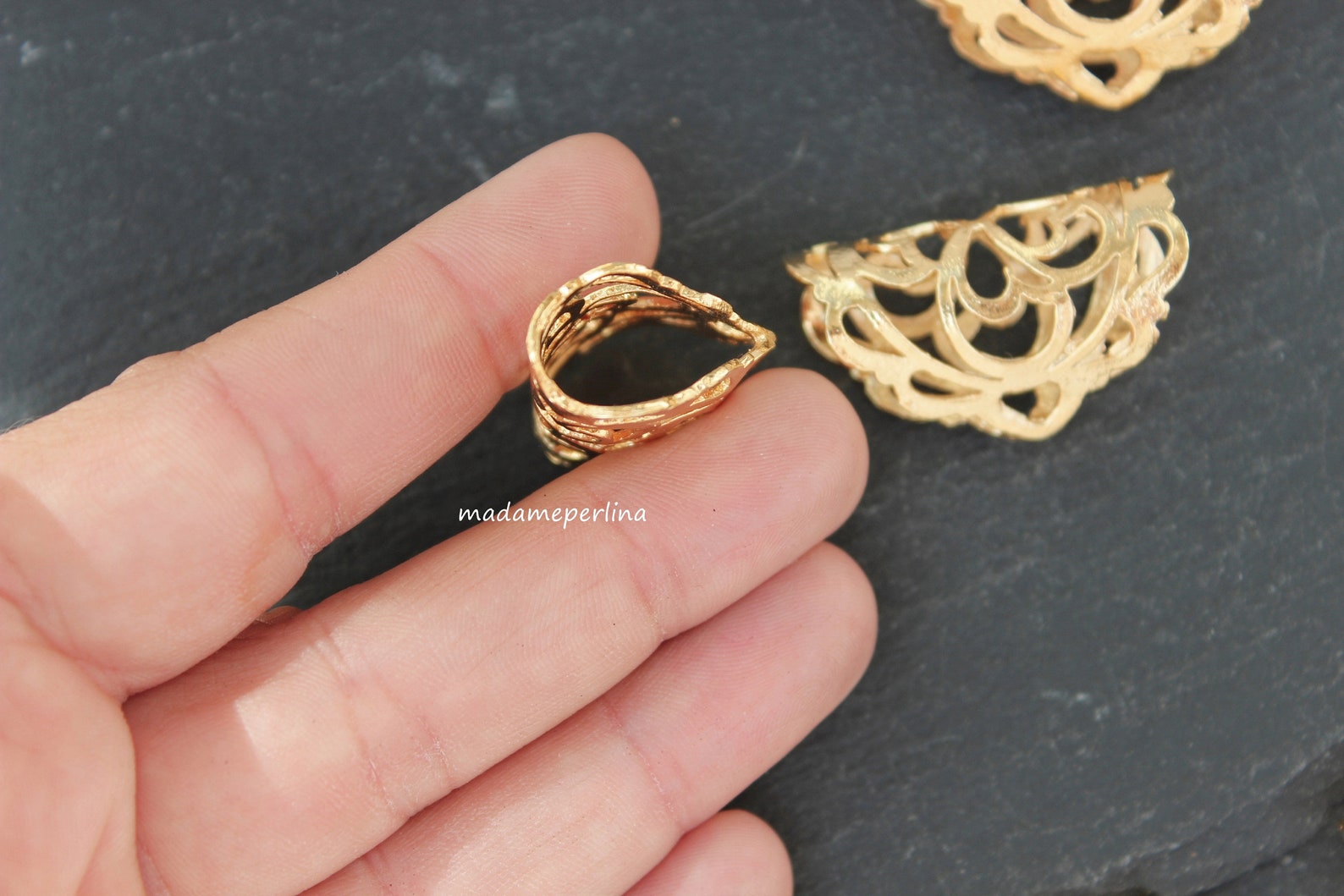 1 Bail Pendant 24K Gold Plated Large Hoop Loop Bails - Etsy