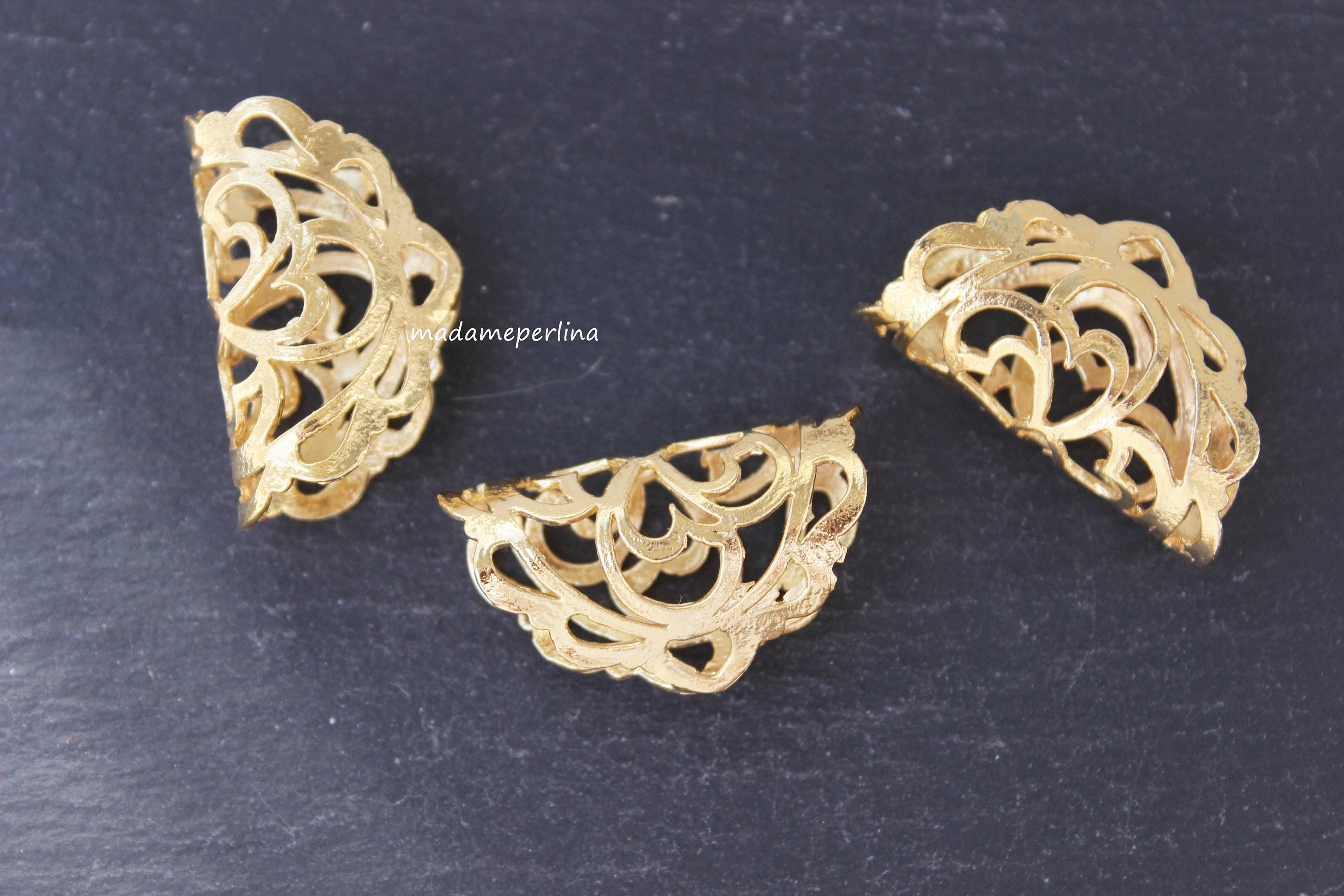 1 Bail Pendant 24K Gold Plated Large Hoop Loop Bails - Etsy