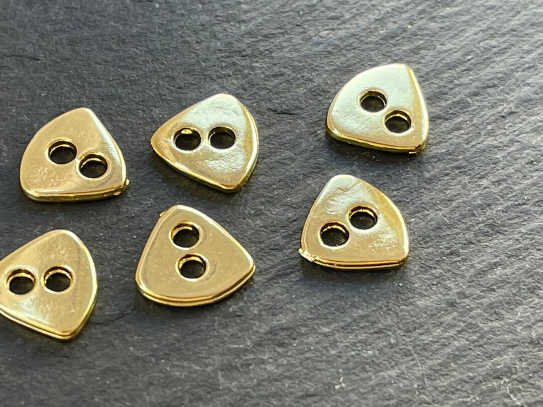 6 Closure Buttons Gold Plated Triangle Button Bracelet Clasps Turkish ...