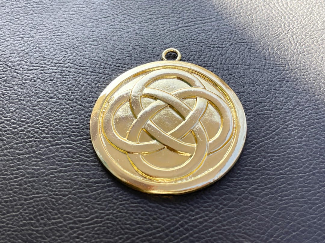 1 Celtic Knot Pendant Eternal Love Gold Plated Triquetra Irish Infinity ...