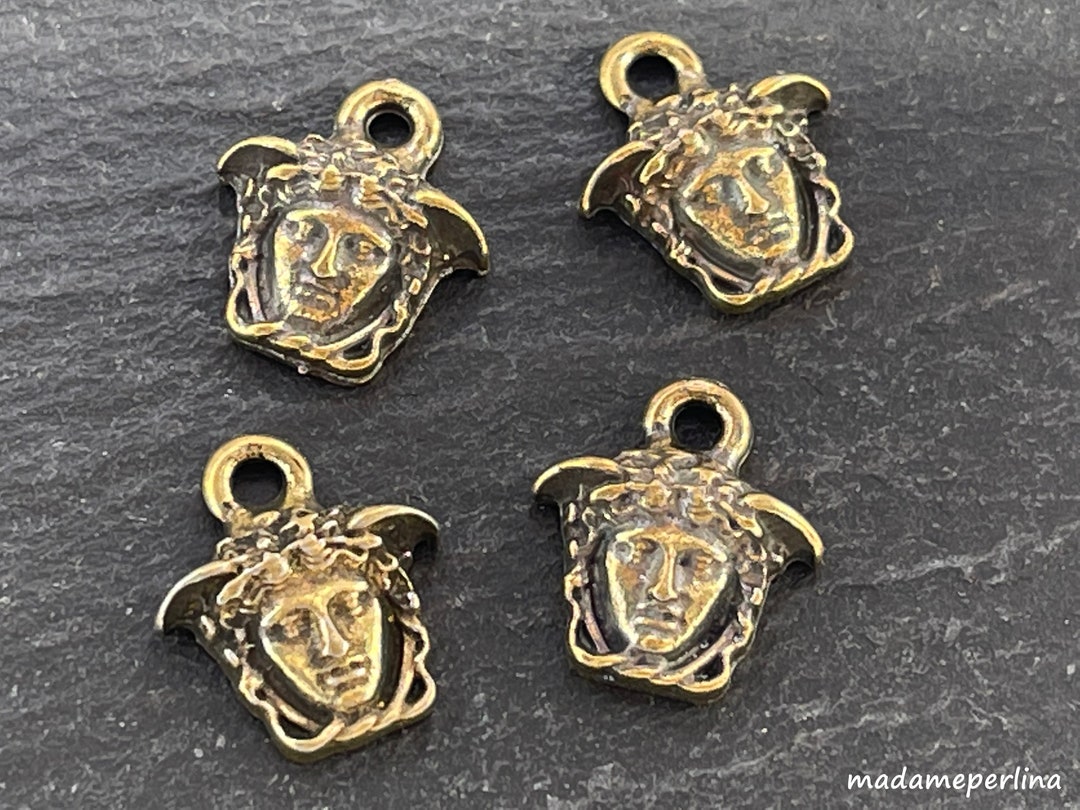 6 Medusa Goddess Charms Bronze Plated Turkish Jewelry Supply Mdla0565c ...