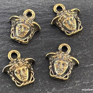6 Medusa Goddess Charms Bronze Plated Turkish Jewelry Supply Mdla0565c ...