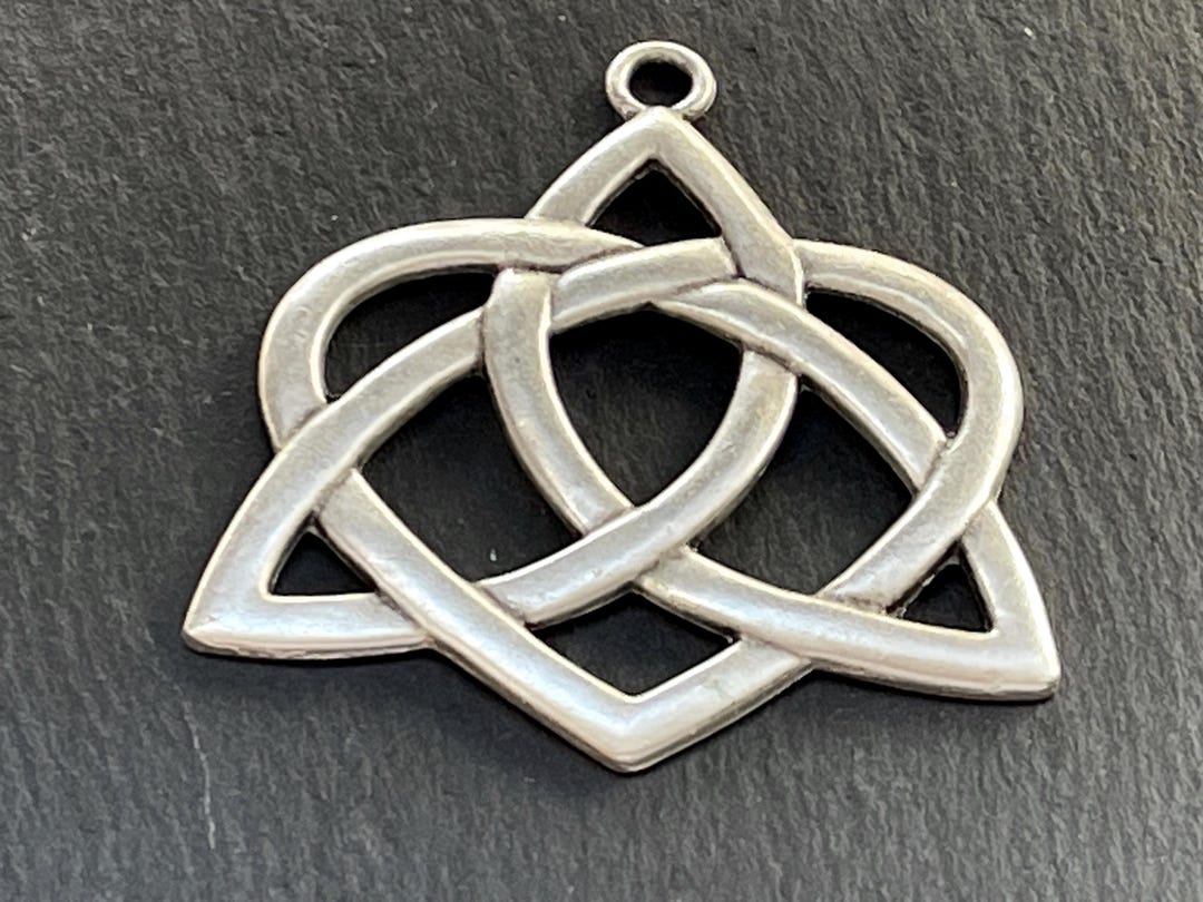 1 Celtic Eternal Love Pendant Silver Plated Triquetra Knot Irish ...